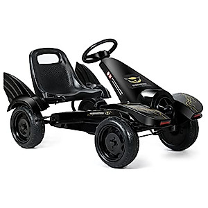 Pedal Go Kart for Kids, Pedal Powered Ride On Cars w/Adjustable Seat, Foot Pedal, 4 Wheeler Pedal Vehicle for Kids, Ride On Go Cart for Kids