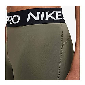 Nike Womens Pro 3" Shorts (Medium Olive/Black/Black, Large)