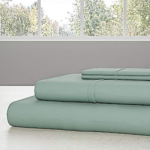 Lavish Home Brushed Microfiber Bed Linens 1200 4-Piece Sheet Set, Queen, Sage