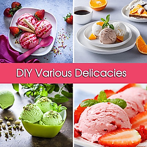 CINPIUK Ice Cream Pints, 4 Pack Containers with Silicone Lids & Covers Replacements for Ninja Creami Pints, Compatible with NC301 NC300 NC299AMZ Series Ice Cream Maker, Dishwasher Safe Containers