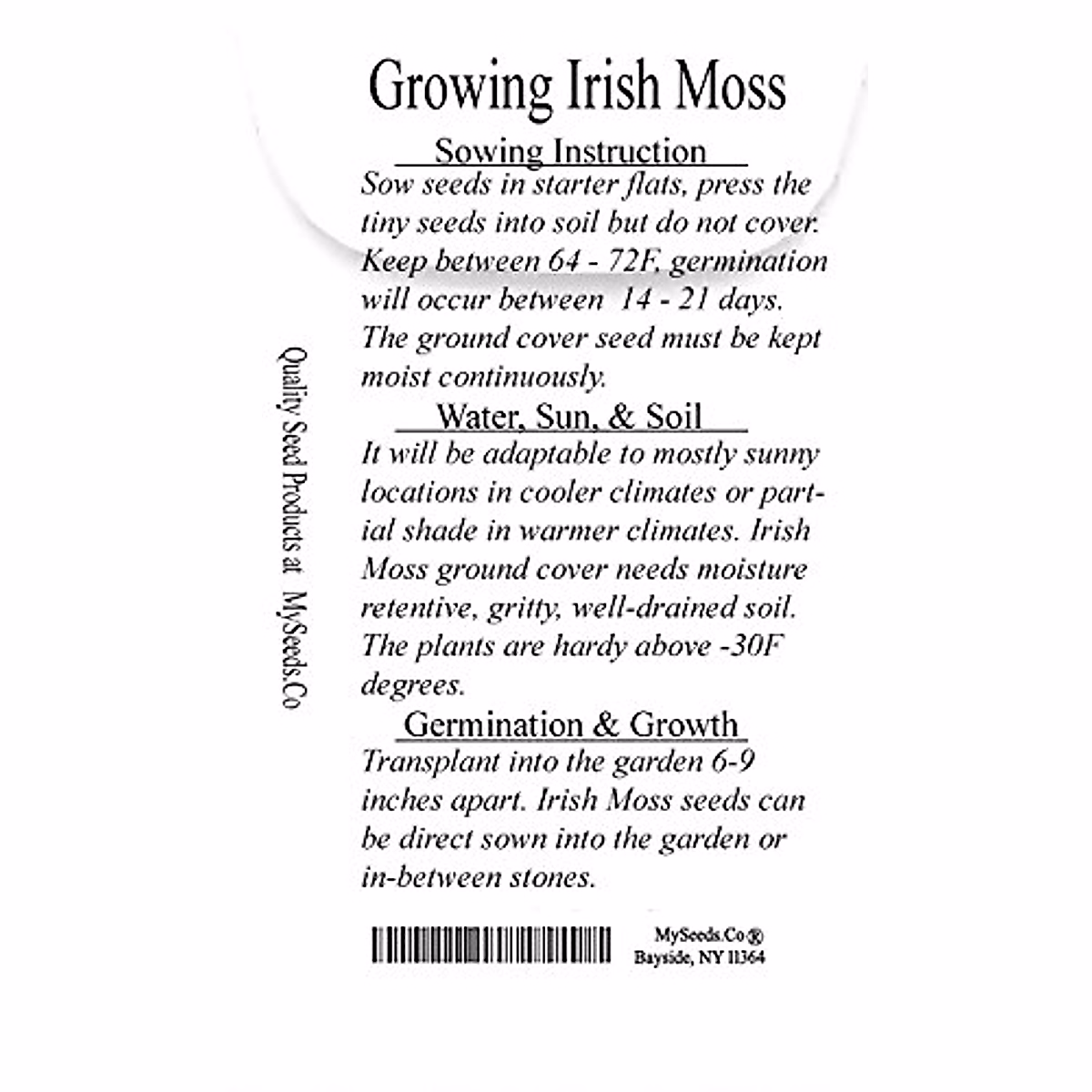 IRISH MOSS SEEDS, Sagina subulata, Heath Pearlwort, Perfect In Garden, Lawn Substitue or In-Between Stones, Groundcover Heath Pearlwort, Zones 4-10 - By MySeeds.Co (10000 Seeds)