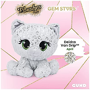 GUND P.Lushes Pets Gem Stars Collection, Deidra Van Drip Leopard Stuffed Animal, Gray/Silver, 6”