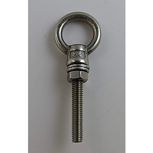 US STAINLESS 2 Pieces Stainless Steel 316 (Shape Type 307) M6 Lifting Eye Bolt 6mm x 40mm Marine Grade Pitch of 1