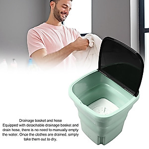 Foldable Washing Machine with 3 Modes Timing, 15L Portable Washing Machine, Mini Washer and Spin Dryer Combo for Apartment, Laundry, Camping, RV, Travel, Underwear, Baby