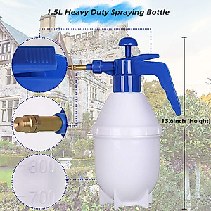 Cosywell Hand Pressure Pump Sprayer Water Spray Bottle for Plants 0.4 Gallon Car Wash Sprayer Adjustable Nozzle for Lawn Garden Home Cleaning Solutions Car Detailing Washing 51oz /1.5L