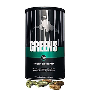 Animal Greens Pak - Chlorophyll, Spectra, Superfood Whole Food Prebiotic and Probiotic Super Digestion Blend for Gut Health, Convenient Daily Pill Packs, 30 Count