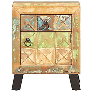 YPWRENH Chest of Drawers Cabinets Nightstand 15.7 "x11.8 x19.7 Solid Reclaimed Wood Suitable for bedrooms, Living Rooms and Kitchens