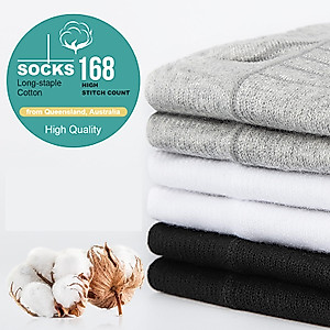 Lapulas Athletic Ankle Socks, Low Cut Cushioned Anti-Blister Running Tab Sports Socks for Men and Women 6Pairs (White, S)