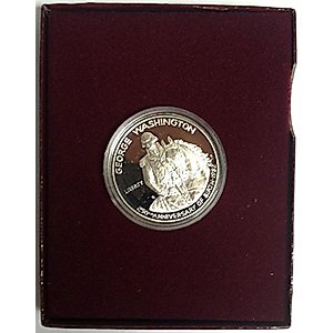 1982 Uncirculated George Washington Commemorative Silver Half Dollar with Box