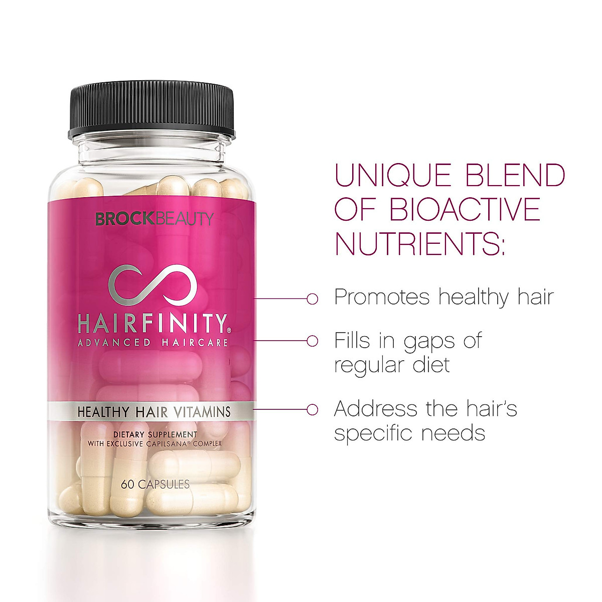 Hairfinity Hair Vitamins, Shampoo, and Conditioner - Biotin Growth Formulas for Damaged, Dry, Curly, or Frizzy Hair