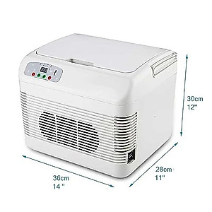 SiMbae Portable Refrigerator 12L, Mini Fridge Cooler, for Freezer Drug Insulin Vaccine Storage, Refrigeration Medicine Incubator, Car Home Travel Camping Picnic,White
