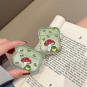LALAPOPO Compatible with Airpods Pro Case Frog, Cute Case with Keychain for Women Girls Kids Clear Thin Soft Silicone Kawaii Cartoon Protective Cover for AirPods Pro Charging Case