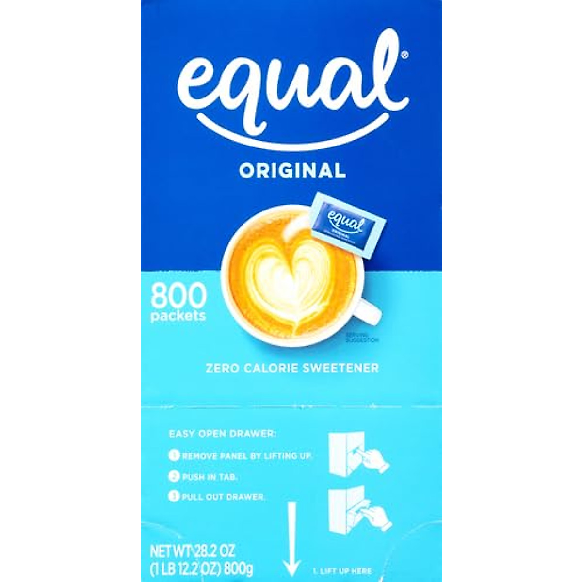 EQUAL 0 Calorie Sweetener, Sugar Substitute, Zero Calorie Sugar Alternative Sweetener Packets, Sugar Alternative, 800 Count