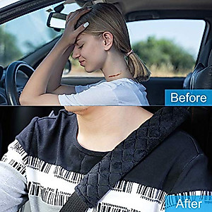 Onwon 5 Pcs Car Seat Belt Pads Universal Seat Belt Protector Soft Comfort Seat Belt Shoulder Strap Covers Harness Pads for Car and Bag Helps Protect Your Neck and Shoulder from The Seat Belt Rubbing