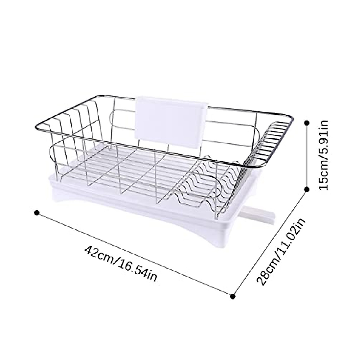 JUNXIAN Dish Rack Kitchen Countertop Utensil Organizer Storage Kitchen Dishware Storage Stand Household Dish Drying Rack Dish Containers(A)