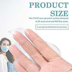 10 Pack Universal Nose Pads for CP-AP Ma-sk - Nasal Gel Pads Avoiding Air Leaks,Red Mark Irritation and Soreness,Can Be Trimmed