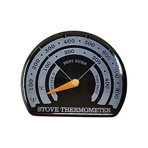 Tebatu Barbecue Tool,Magnetic Wood Fireplace Fan Stove Thermometer with Probe Household