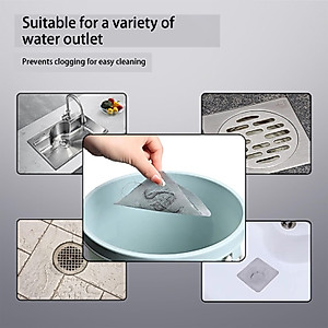 50PCS Disposable Hair Drain Stickers,Shower Drain Hair Catcher,Effective Interception to Prevent Clogging,for Kitchen Bathroom Sink Bathtub