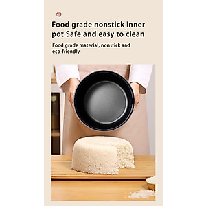 AMIEROUS 12V/24V Mini Rice Cooker, 2L Portable Travel Rice Cooker For Car/Truck, Small Rice Cooker with Steam Tray, Cooking Heating and Keeping Warm Function(Blue)