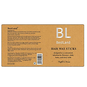 BestLand Hair Wax Stick Long-Lasting Hold and Natural Shine, with 2 Pcs Wig Melting Band for Front Lace Wig, Edge Control Hair Finishing Flyaways Slick Wax Stick for Women