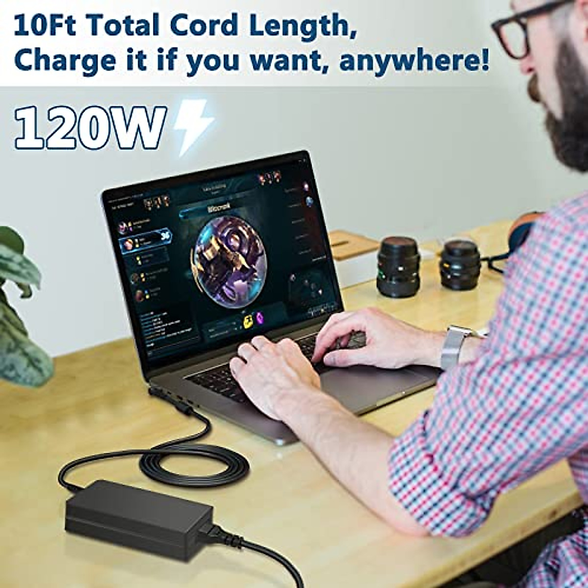 New 120W Laptop Charger Compatible Asus Laptop Charger A15-120P1A PA-1121-28 for Rog GL551J GL552VW Tuf FX504 FX503 FX502 Series Vivobook Pro 15 17 N550 N580 N750 Laptop Power Adapter 19V 6.32A