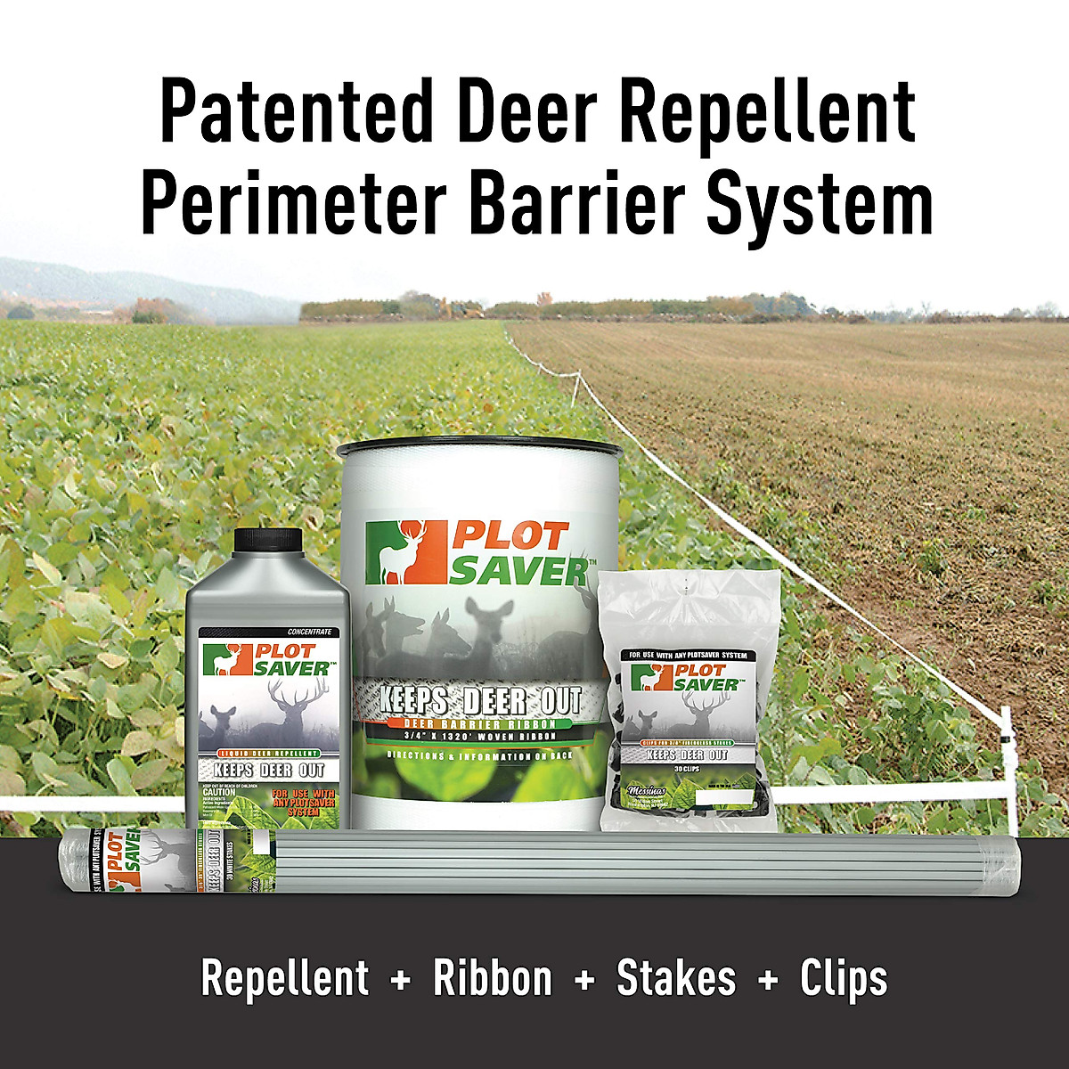 Messina Wildlife RBW-132 3/4-Inch by 1320-Foot Deer Repellent White Ribbon