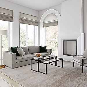 Henn&Hart Rectangular Nested Coffee Table in Blackened Bronze, Modern coffee tables for living room, studio apartment essentials