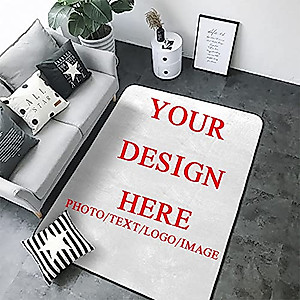Custom Rugs,Customized Carpet with Your Photos and Text,Customized Area Rug Design Your Own,Personalized DIY Your Picture Gift for Men Women Boy Girl 80x58inch