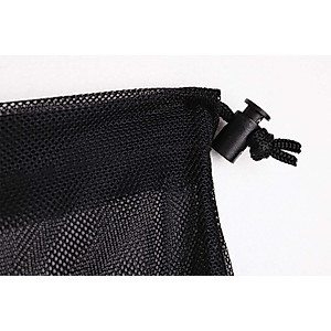 Extra Large Mesh Ball Bag Waterproof Equipment Duffel Bag Heavy Duty Net Ball Shoulder Bag Basketball Volleyball Soccer Rug Ball Football Carrying Bag Tote Storage Sack with Drawstring for 10-15 Balls