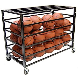 Trigon Sports HD Secure Ball Locker with Wheels, Sports Lockable Ball Storage Cart, Basketball Storage Bin for Indoor Outdoor, Rolling Exercise Ball Cart Holder for Gym, School, Club