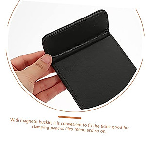 Cabilock 5pcs Bill Folder Office folders Leather File Folder Letter Size clipboards Pocket clipboard exam Paper Clips Business Agent Writing Board Small menu Cardboard Notebook a6 Pencil