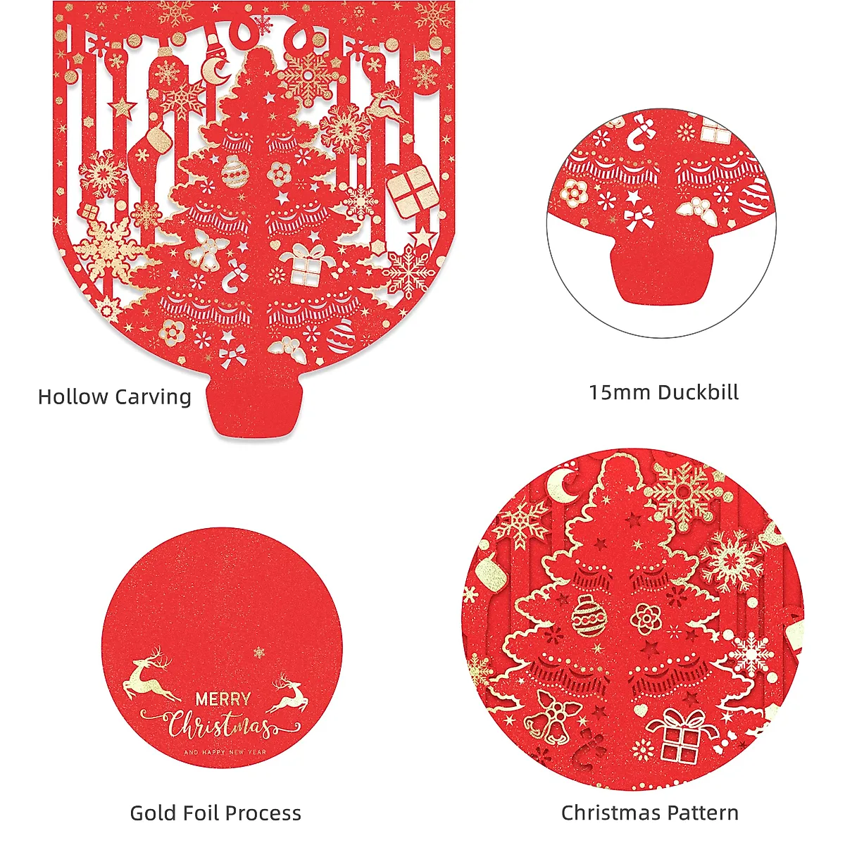 Christmas Money Cards, 10 Pack cash envelopes, Christmas Money Holders for Cash, Checks, or Gift Cards, For Christmas Day/Birthday/Holiday/Party/Spring Festival etc（Red Color7 × 3.4 inch）