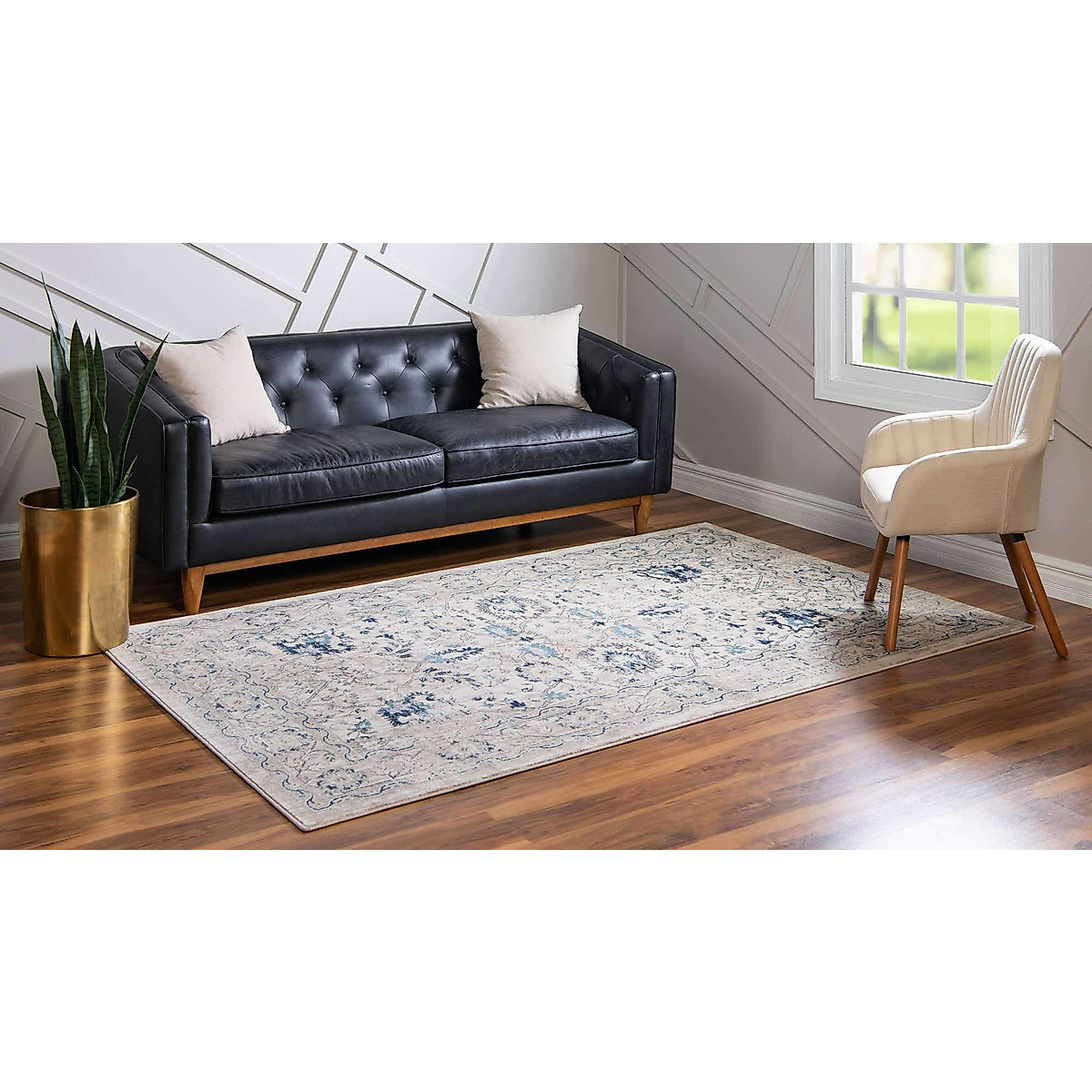 Unique Loom Oslo Collection Area Rug - Osterbro (10' x 13' 1" Rectangle, Beige/ Light Brown)