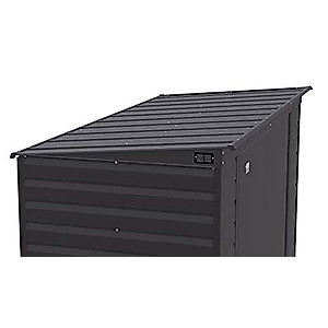 Arrow Shed Select 10' x 4' Outdoor Lockable Steel Storage Shed Building, Charcoal