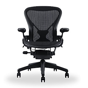 Aeron Herman Miller Office Chair| Rear and Forward Tilt Limiter| Adjustable Arms| Adjustable Posture Fit Back Support| Renewed