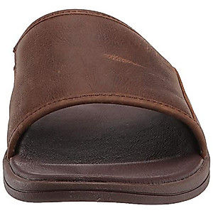UGG mens Seaside Slide Sandal, Luggage Leather, 9 US