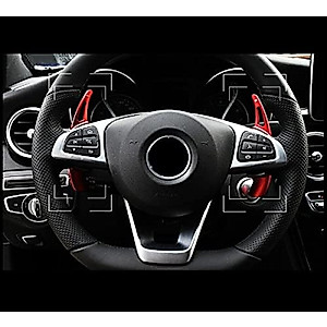 Paddle Shifters for Mercedes Benz 2015-2019 GLS GLA GLE GLE W166 Aluminum-AlloySteering Wheel Paddle Shifter Extension Shift Paddle Blade Red