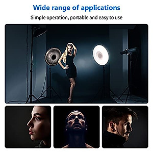 NEEWER 21.6"/55cm Metal Beauty Dish Bowens Mount Reflector with White Diffuser, Honeycomb Grid for Strobe Flash Video Light Compatible with Godox AD600 NEEWER CB60 Q4 Vision 4 S101 Series, NK-NARC22