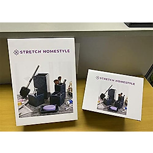 Blue Teal Bathroom Accessory Set,4 Pcs Bathroom Soap Dispenser Set Hand Pump Soap Dispenser, Vanity Countertop Accessory Set-Bathroom Soap Dispenser Set,Toothbrush Holder Set, with Soap Dish,Tumbler.