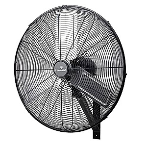 Tornado 24 Inch Pro Series High Velocity Oscillating Wall Mount Fan For Commercial, Industrial Use 3 Speed 7600 CFM 6.6 FT Cord UL Safety Listed