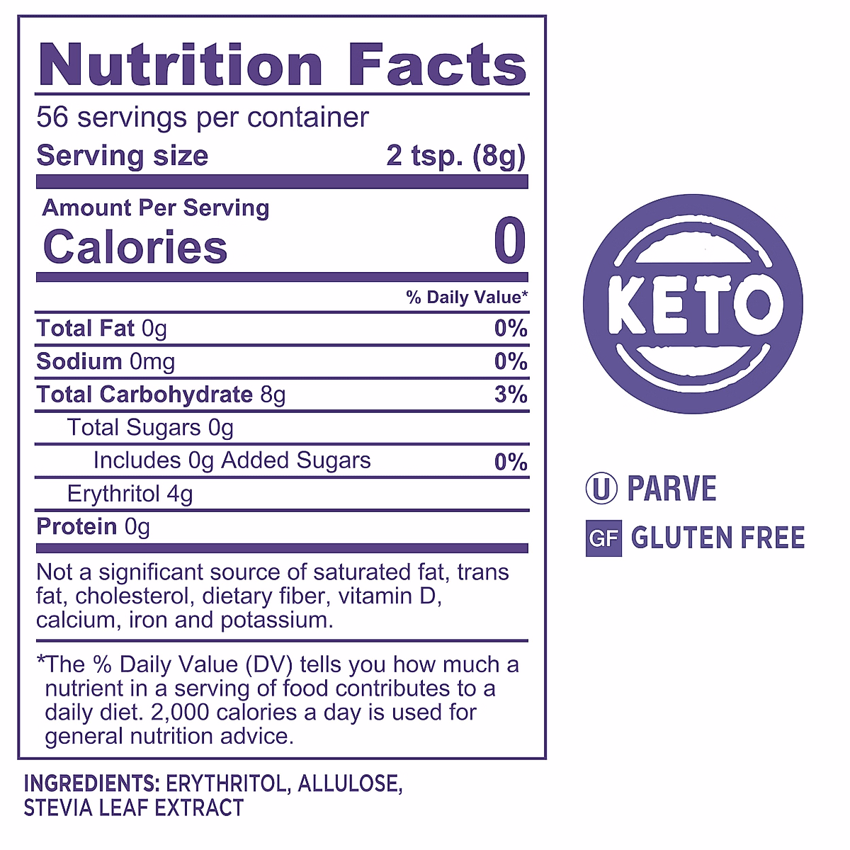 SPLENDA Magic Baker Zero Calorie Plant Based Granulated Baking Blend with Stevia, Erythritol and Allulose – Zero Sugar, Keto Friendly, 1lb (16 oz) Pouch (Pack of 1), White