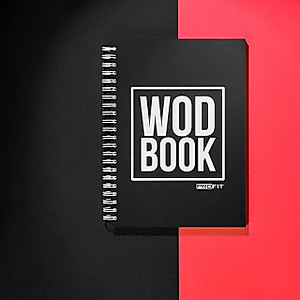 WODBOOK Workout Journal for Athletes - WOD Logbook - Exercise Planner - Cross Training Tracking Diary – WOD Book | Track 200 WODs + 130 Benchmarks + Personal Records | 140 Pages | Wire-Bound