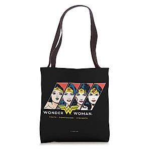 Wonder Woman 80th Different Faces of Wonder Woman Tote Bag