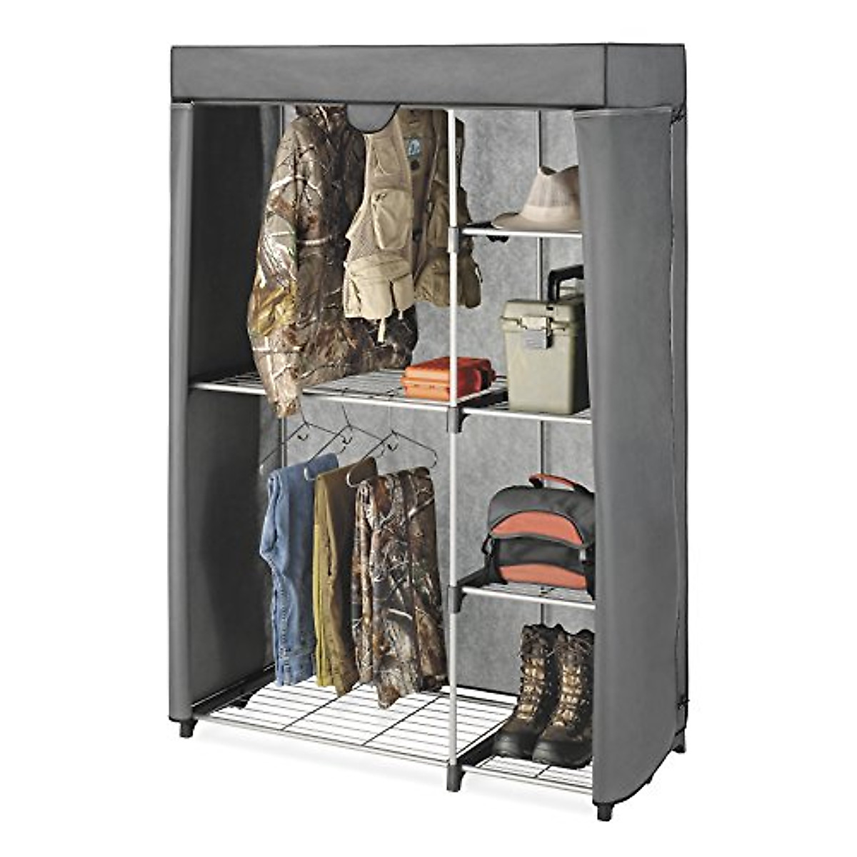 Whitmor Deluxe Utility Closet - 5 Extra Strong Shelves - Removable Cover