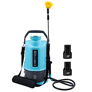 LAWNFUL 1.35 Gallon Battery Powered Sprayer for Long Time Spray (Double Battery)