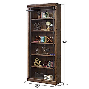 Martin Furniture Fully Assembled Avondale Bookcase, Brown