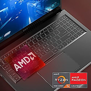 acer Aspire 5 15 Slim Laptop | 15.6" FHD (1920 x 1080) IPS | AMD Ryzen 5 7530U Hexa-Core Processor | AMD Radeon Graphics | 8GB LPDDR4X | 512GB Gen 4 SSD | Wi-Fi 6E | Backlit KB | A515-48M-R3DF,Gray