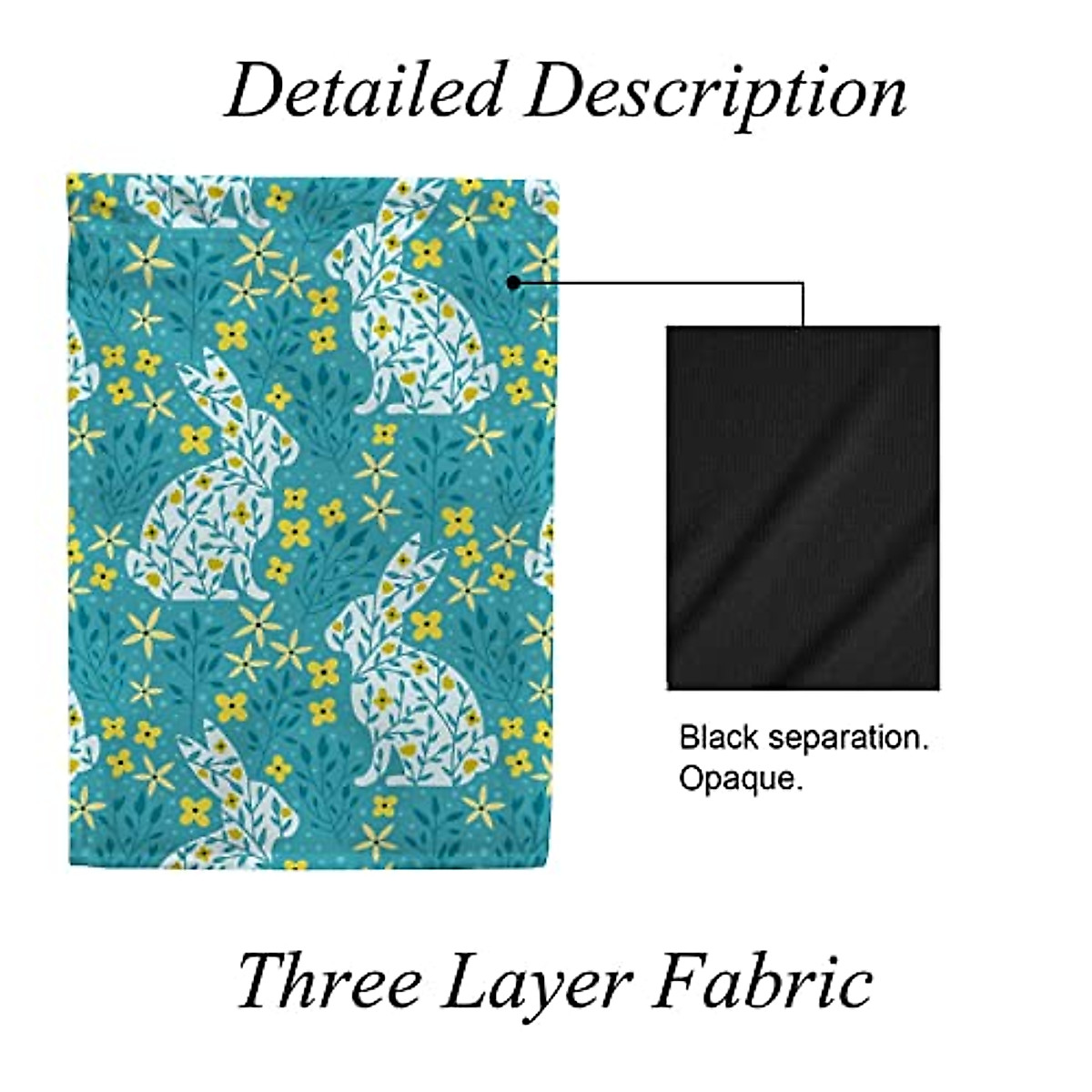 My Little Nest Seasonal Garden Flag Rabbit Silhouettes and Flowers Vertical Garden Flags Double Sided for Home Farmhouse Yard Holiday Flag Outdoor Decoration Banner 12"x18"