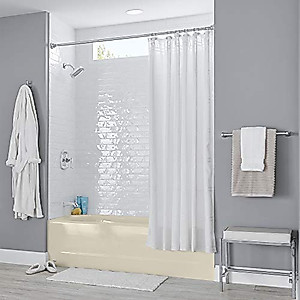 American Standard 2390202.021 Princeton 60x30-inch Apron-Front Bathtub Left Hand Drain in Bone with Deep Soak Drain in Chrome