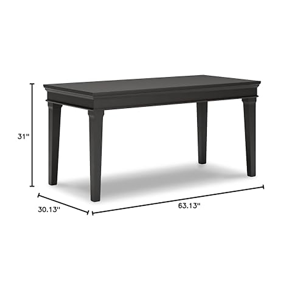 Signature Design by Ashley Beckincreek Retro Home Office Desk for Writing, Black